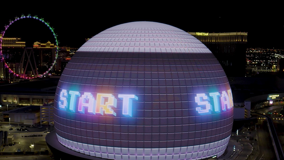 La Esfera de Las Vegas se pinta de colores para celebrar el videojuego ...